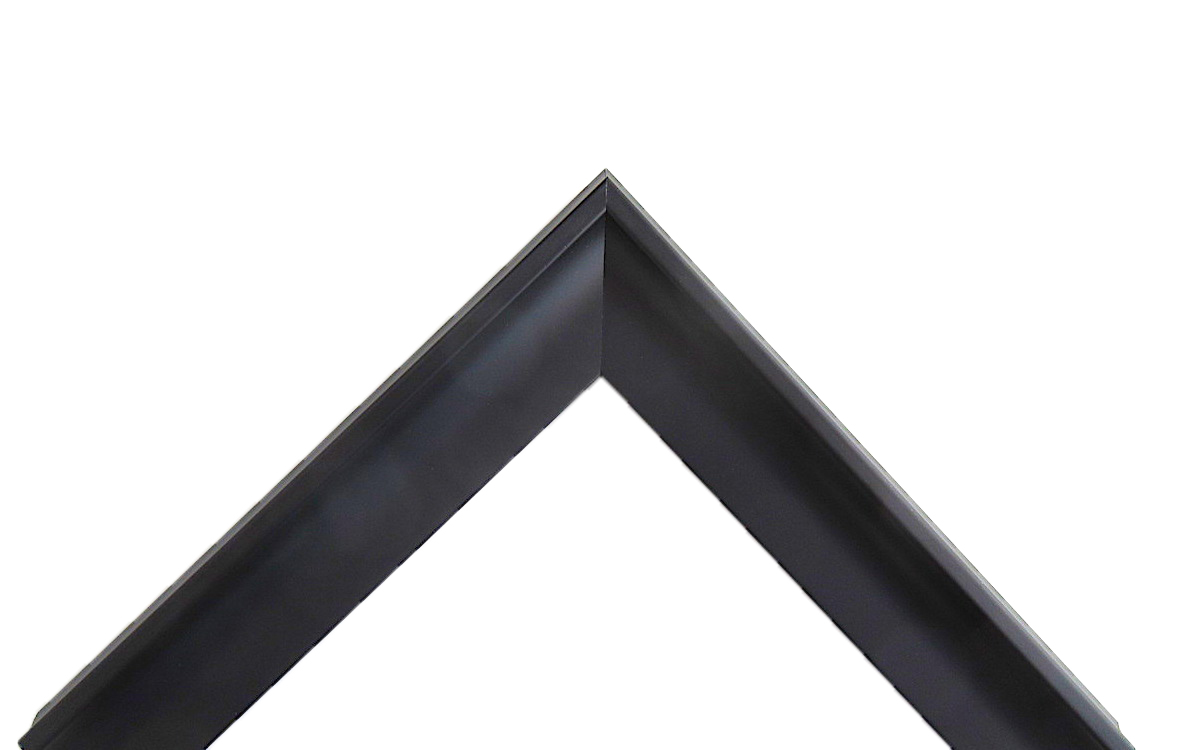 Black Slanted 1-1/8" Wide Picture Frame Moulding in Lengths - 7109-M ...