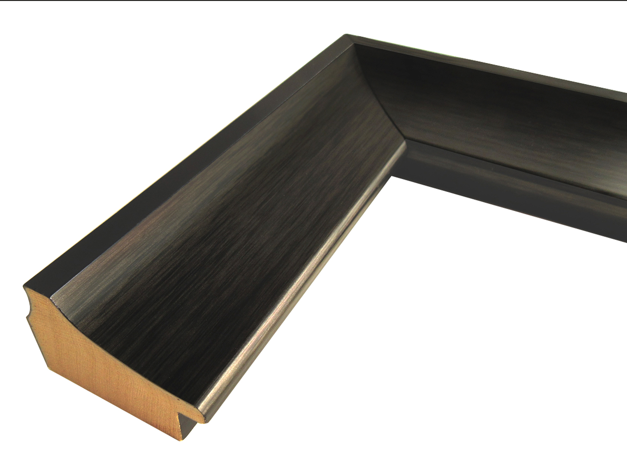 Grey Panel with Black Back 1-3/4 inch Wide Picture Frame Moulding in ...