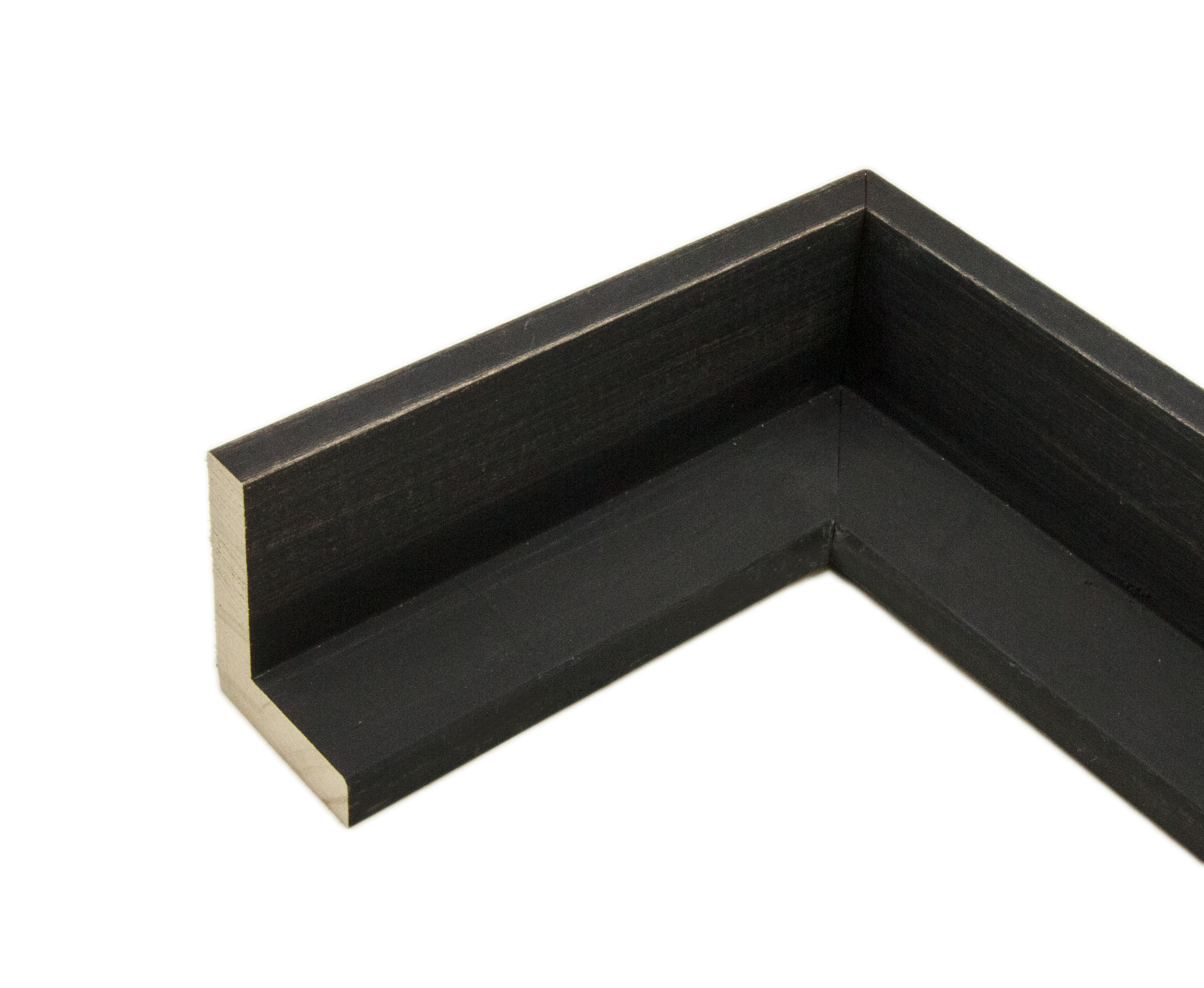 1-1/2 inch Rabbet Depth Weathered Black Rustic Floater Frame Moulding ...