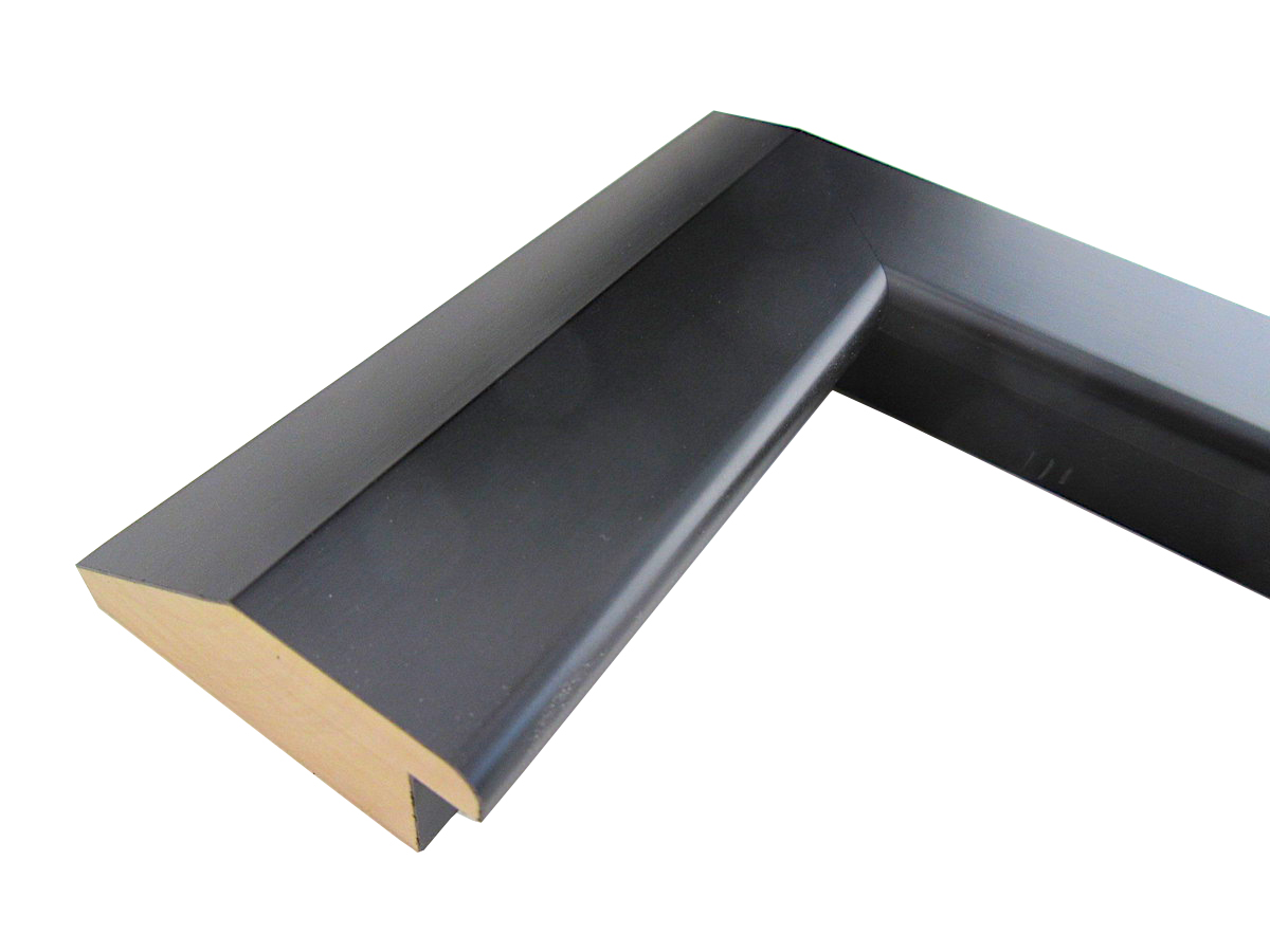 2-3/8 inch Wide Black Slanted Picture Frame Moulding in Lengths - BLK15 ...