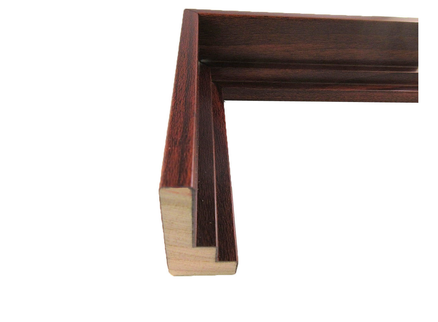 Red Walnut 1-5/8" Deep Stepped Floater Frame Corner Sample - 80527-G ...