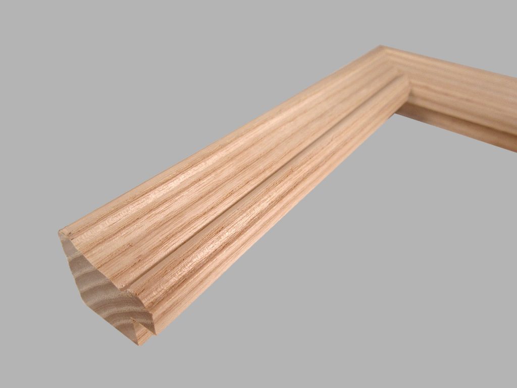 FX-A-SF: 1 1/4" Wide Unfinished Ash Wood Frame with Single Flute (7/16 ...
